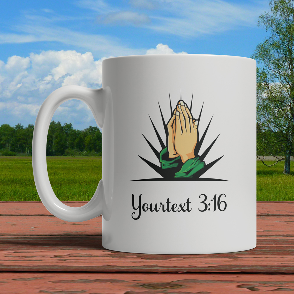 Praying Hands 11 Oz Coffee Cup Mug Custom Ts Etc