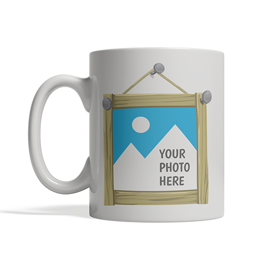 Design Your Own Photo Custom "Wood Frame" Coffee Mug | Custom Gifts Etc.