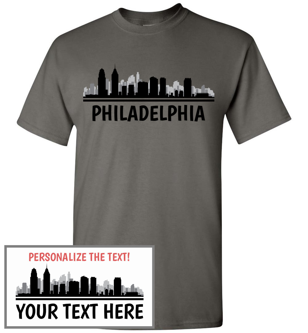 Philadelphia, PA Skyline T-Shirt | Custom Gifts Etc.