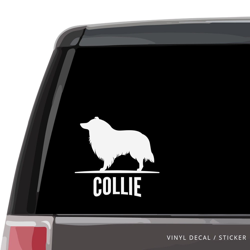 Collie Silhouette Vinyl Decal / Sticker | Custom Gifts Etc.