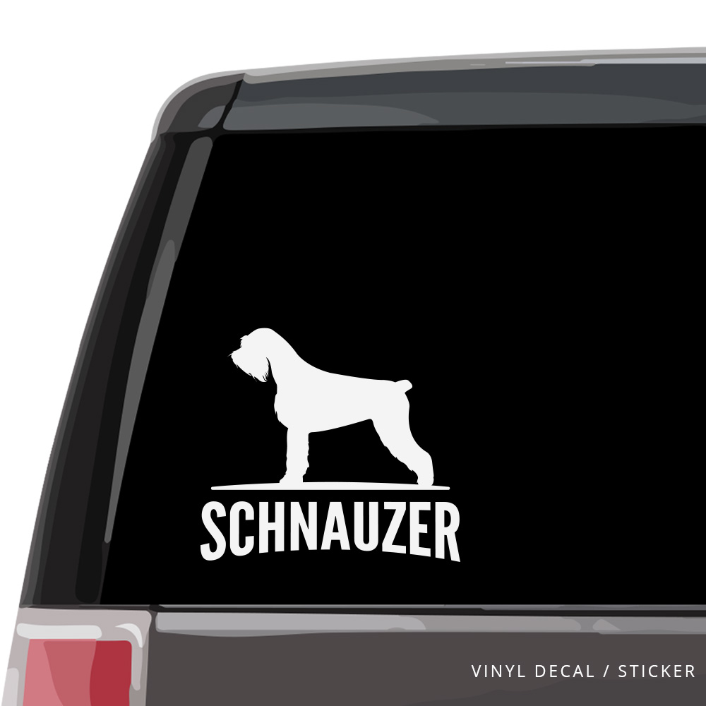 Schnauzer Silhouette Vinyl Decal / Sticker | Custom Gifts Etc.