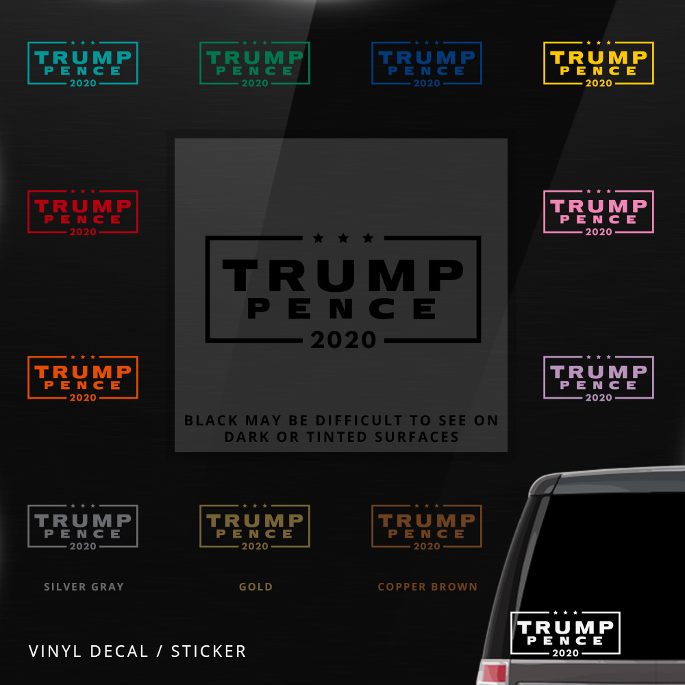 Trump Pence 2020 Campaign Logo Car Window Decal | Custom Gifts Etc.