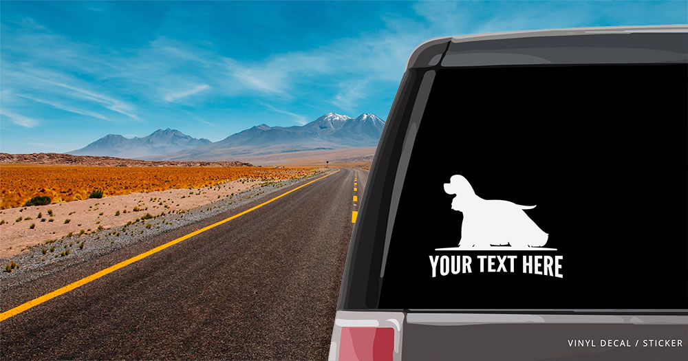 American Cocker Spaniel Silhouette Vinyl Decal / Sticker | Custom Gifts ...