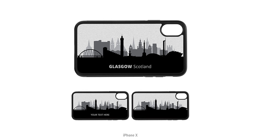 Glasgow Scotland Skyline iPhone Case | 12, SE, 11, 10, X, 8, 7, 6, 5 ...