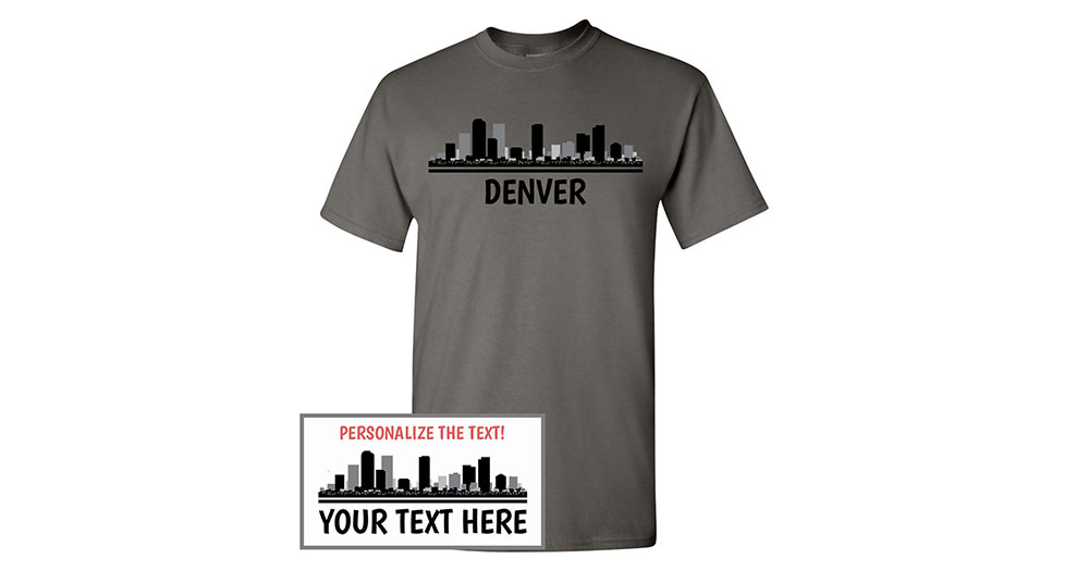 Denver, CO Skyline T-Shirt | Custom Gifts Etc.