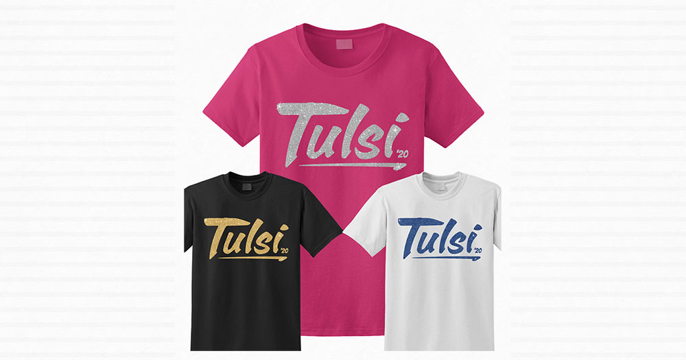 Tulsi Gabbard Glitter T-Shirt | Custom Gifts Etc.